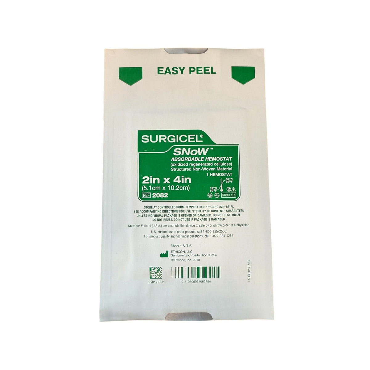 Surgicel® Snow™ 2082 2 x 4 Inch Absorbable Hemostat – MedSurg Express