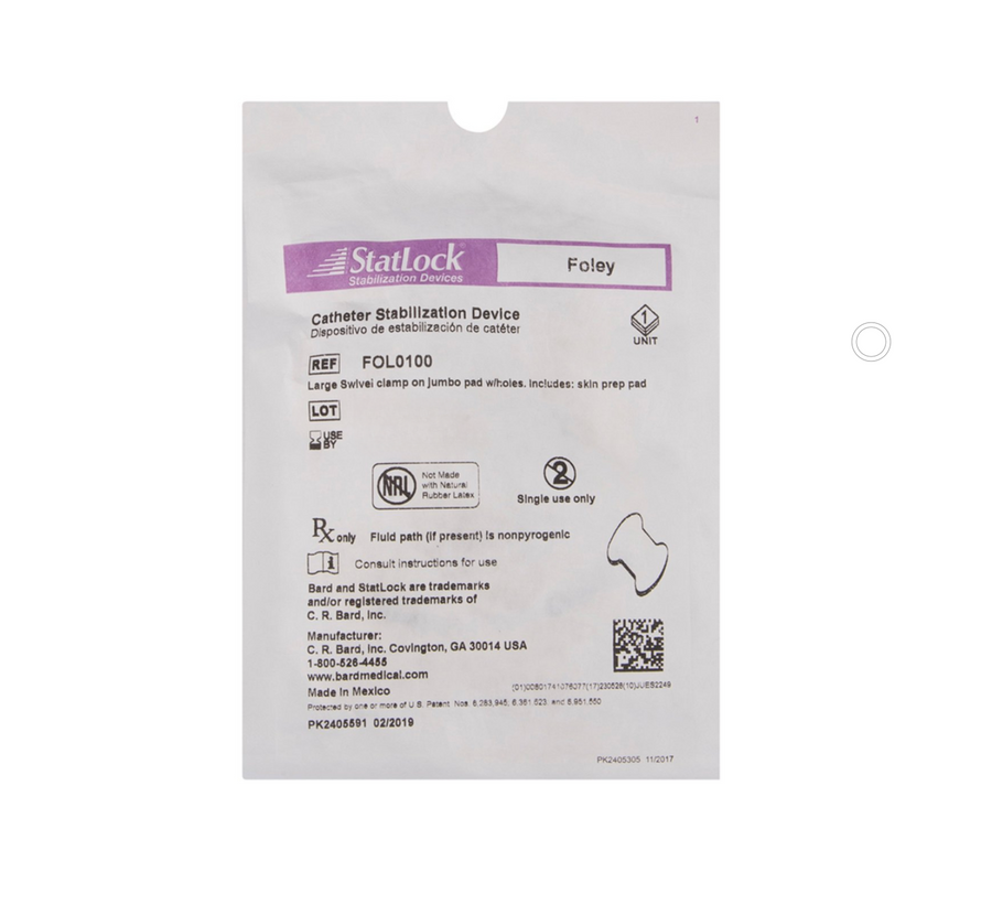 Statlock® Foley Stabilization Device - FOL0100 – MedSurg Express