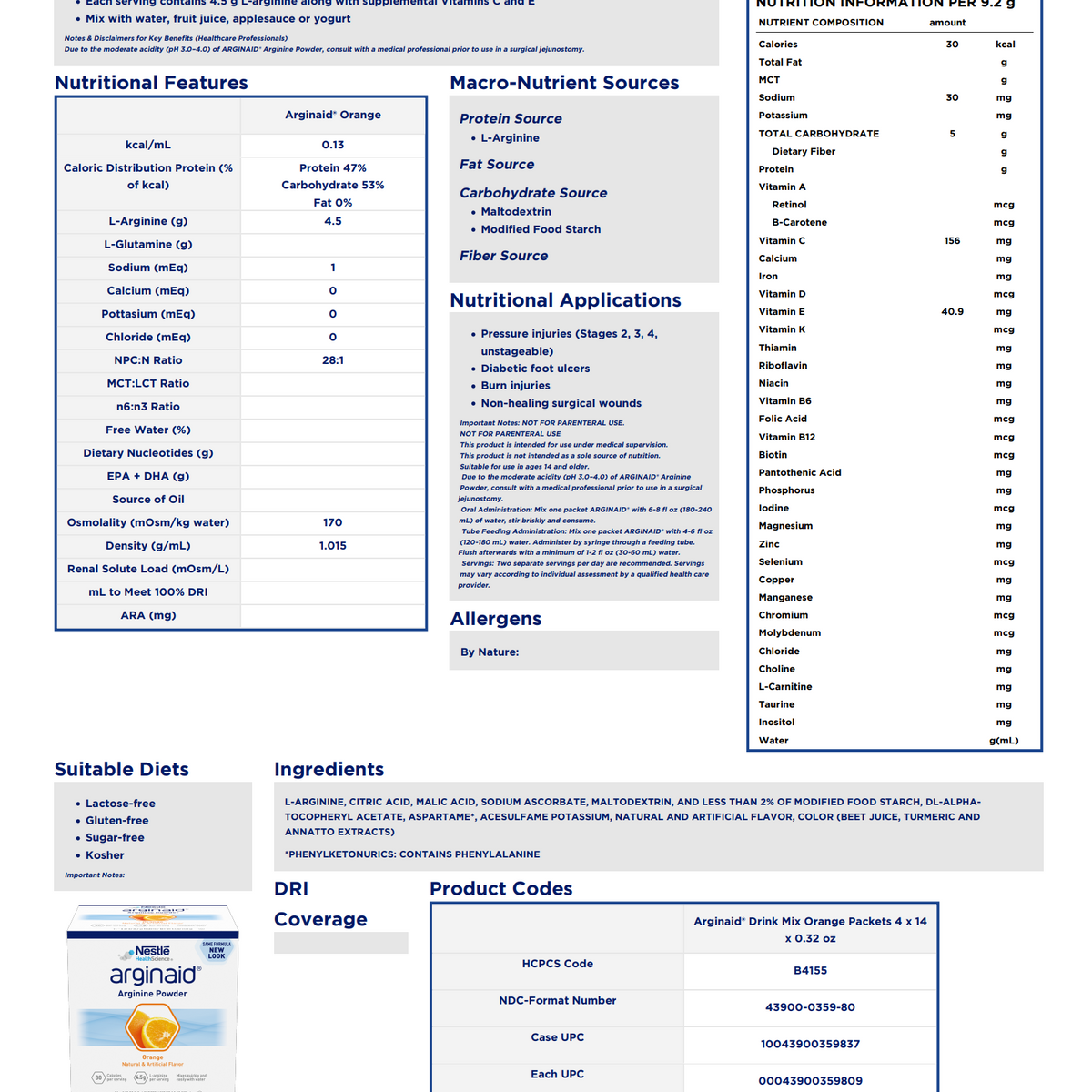 Arginaid® Orange Flavor Powder Packets Oral Supplement – MedSurg Express