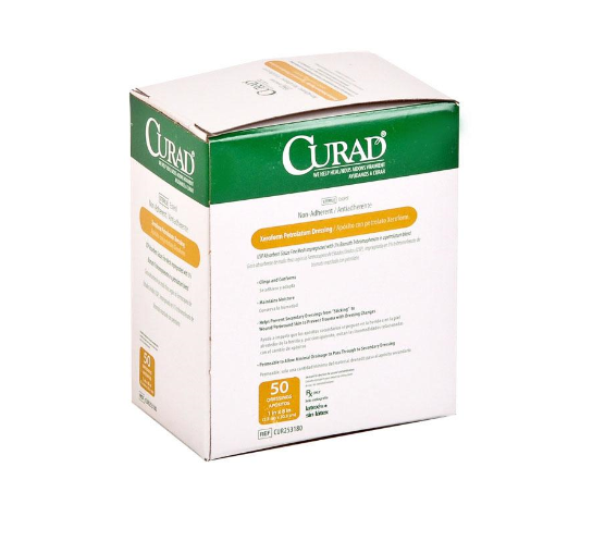Curad® Xeroform Sterile Non-Adherent Petrolatum Gauze Dressing - Box ...