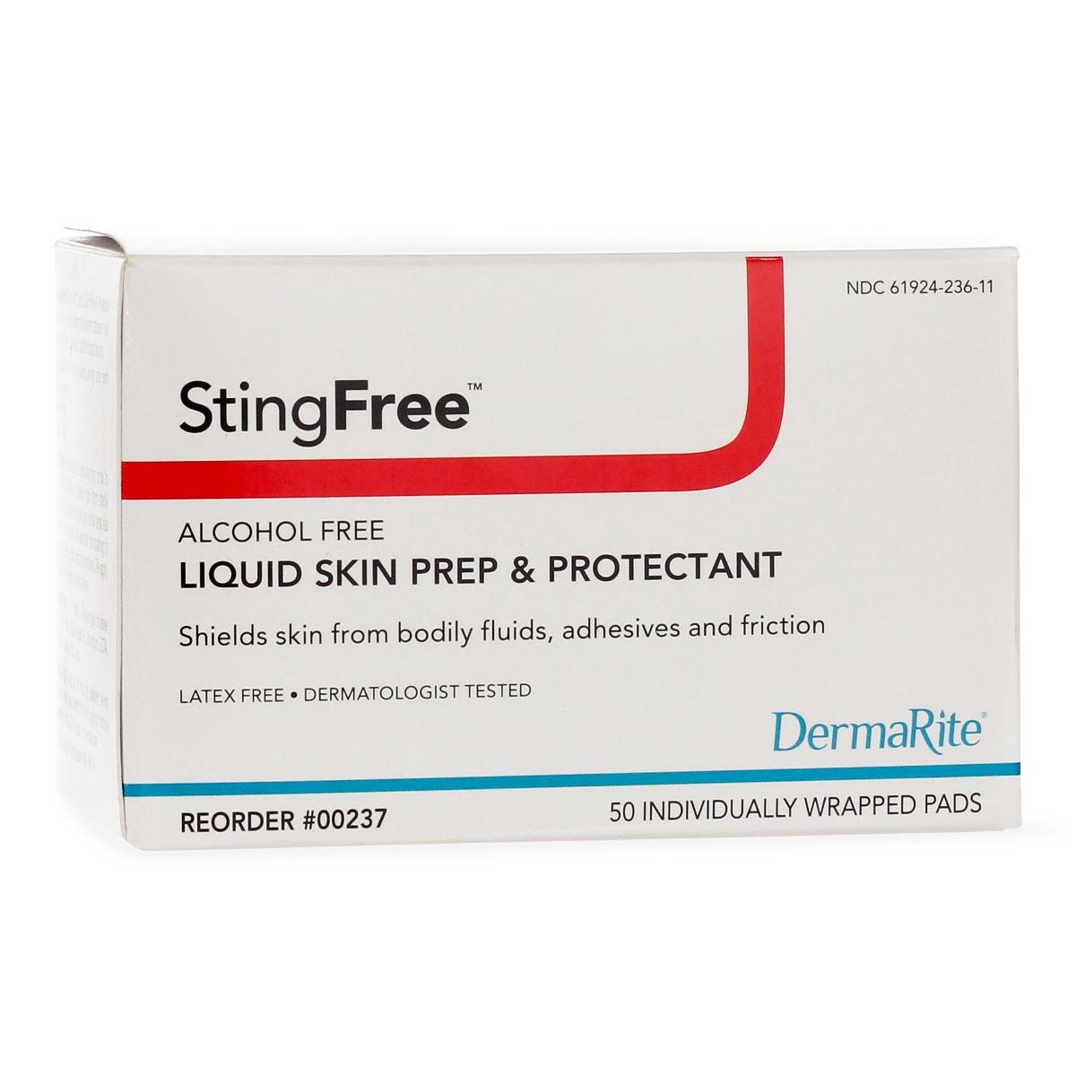 StingFree™ Alcohol-Free Liquid Skin Barrier Wipe - 50/Box – MedSurg Express