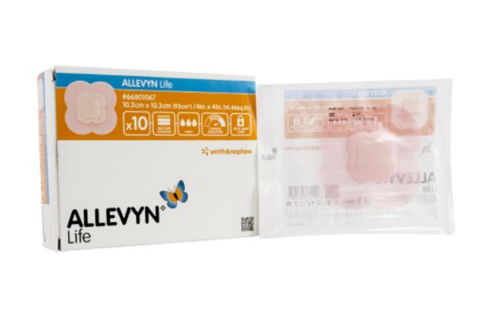 Allevyn Life 4 X 4 Inch Quadrilobe Silicone Adhesive with Border ...