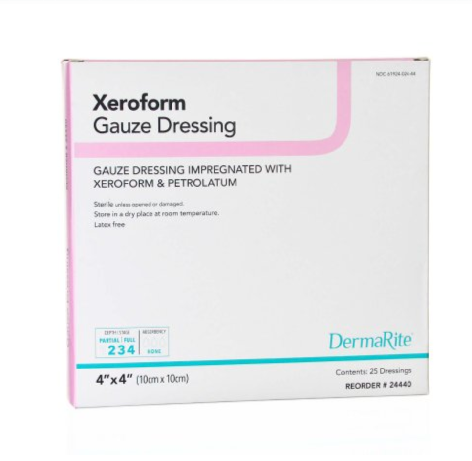 DermaRite Xeroform™ Gauze Dressing 4"x 4" - Box of 25 – MedSurg Express