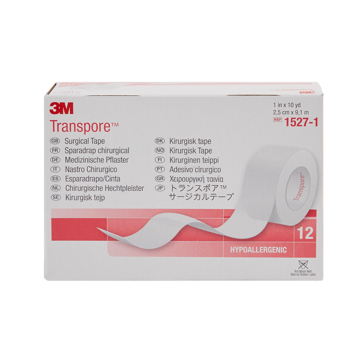 3M™ Transpore™ Transparent 1 Inch X 10 Yard Plastic Tape – MedSurg Express